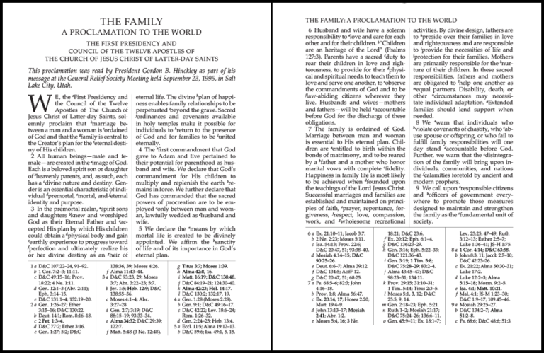 Scripture page insert: The family proclamation | NathanRichardson.com